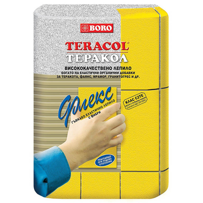 Лепило Boro циментово за плочки супер гъвкаво 5 кг, сиво, Teracol Flex ...