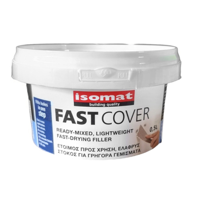Кит за дърво и гипскартон Isomat акрилен 0.5 л, бял, Fast-Cover ...