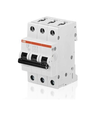 Автоматичен триполюсен прекъсвач ABB за DIN шина крива C 50 A, 400 V, 6 kA, 3P, SH203-C50 ...