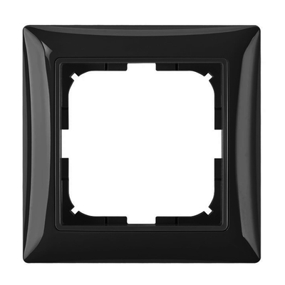 Декоративна рамка ABB за ключове и контакти един модул черна, Basic55 | Tashev-Galving