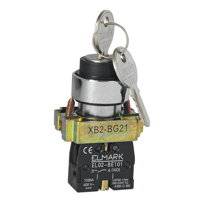 Превключвател пуск-стоп ABB с ключ 6 A, 400 V, 1 NO, черен, C2SS1-30B-20 | Tashev-Galving