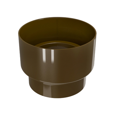 Муфа PVC Devorex за водосточни тръби редуктивна ф 100 мм - ф 80 мм, кафява, Elegance 140 ...