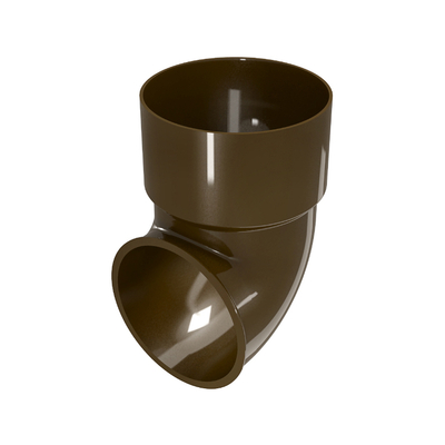 Коляно Devorex за водосточни тръби завършващо ф 100 мм, кафяво, Elegance 140 | Tashev-Galving